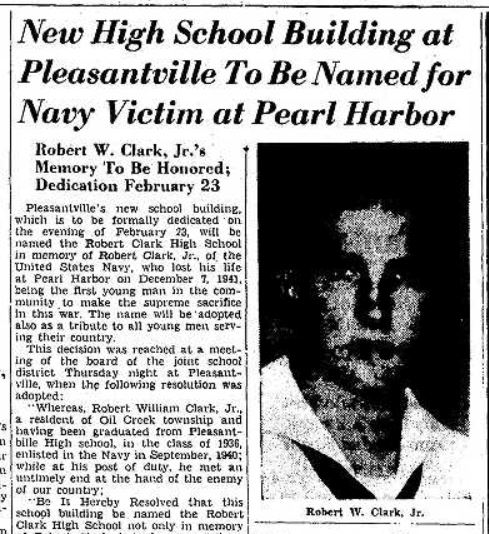 Robert W. Clark Jr: Pleasantville Boy on the USS Arizona at Pearl ...